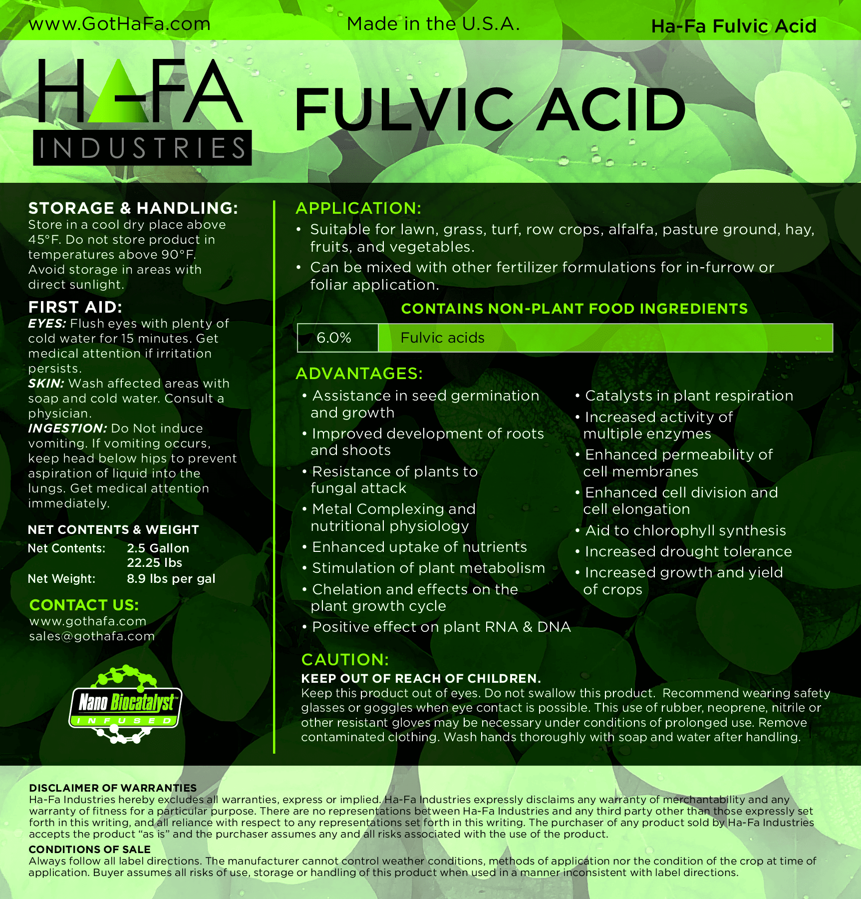 Fulvic Acid - Ha-Fa Industries