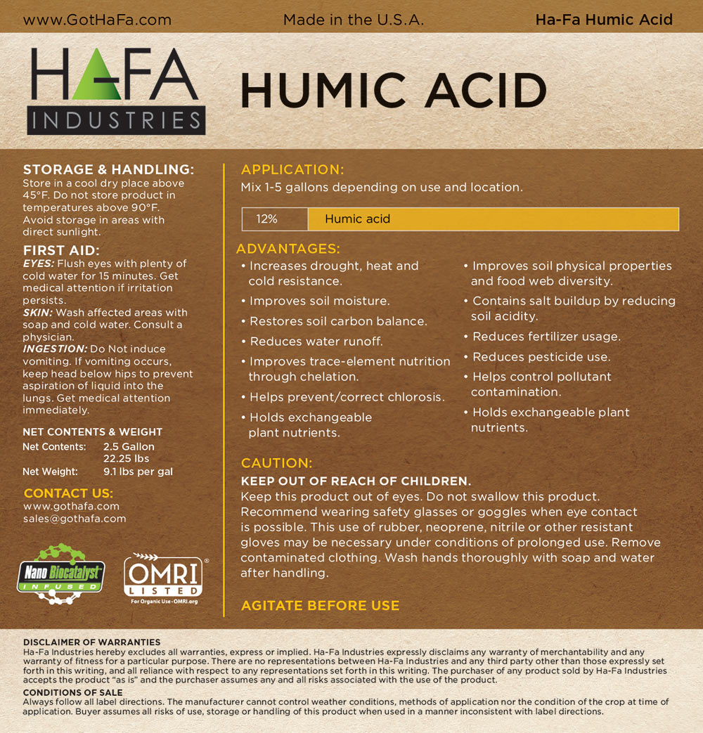 Humic Acid 2.0 - Ha-Fa Industries
